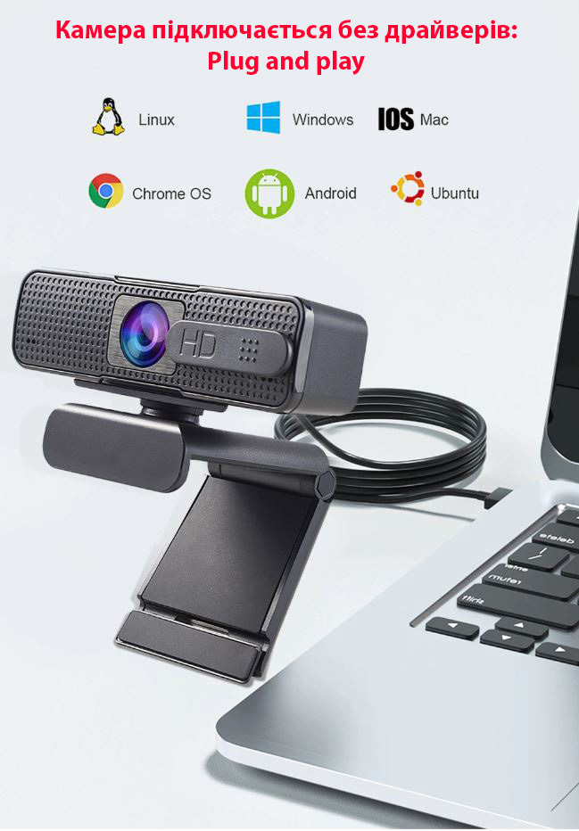 Веб-камера Dynamode 2K Full HD 1080p Black (H701 black) купити, ціна та ...