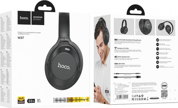 Накладні навушники Hoco W37 Black купити, ціна та відгуки в магазині ...