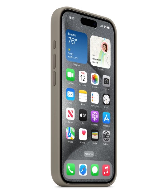 Чохол-накладка Apple Silicone Case with MagSafe для iPhone 15 Pro Clay ...